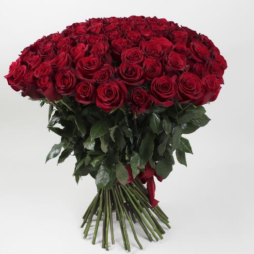 101 красная роза Эквадор 60 см. "Эксплорер", Flowers Moscow, Russia ...